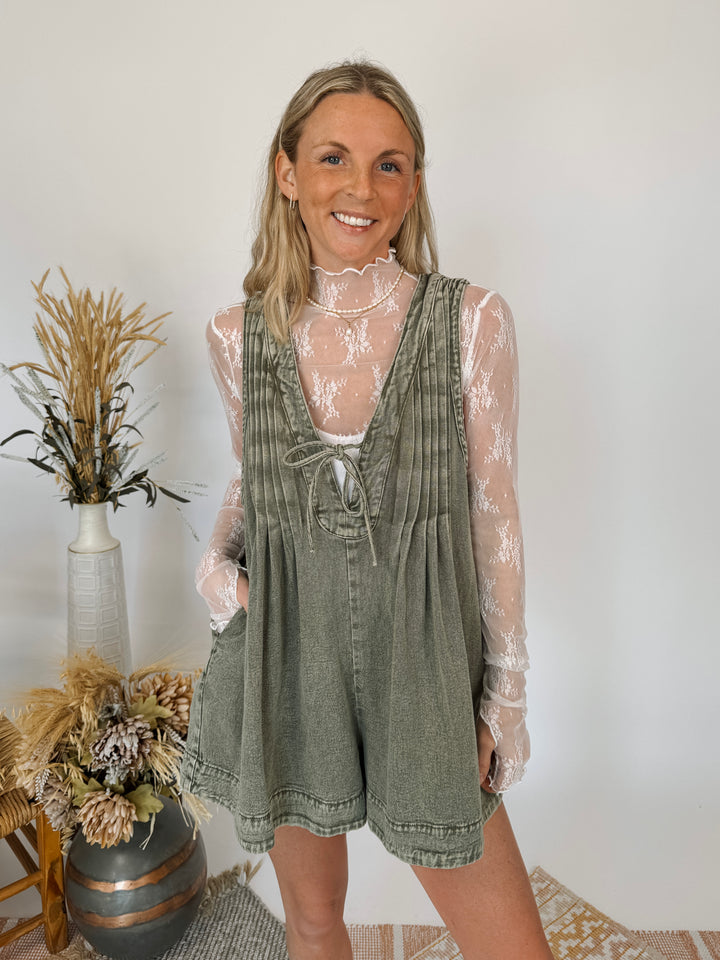 Victoria Denim Romper – PAPER DOLL